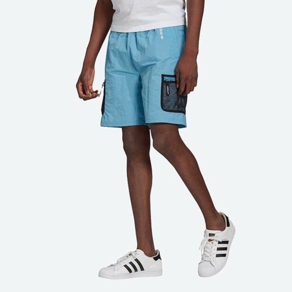 adidas | Shorts | Adidas Gn2342 Adventure Woven Cargo Shorts Hazy Blue ...